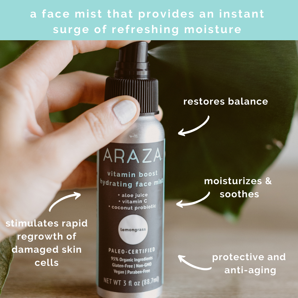 Vitamin Boost Hydrating Face Mist – Araza Natural Beauty